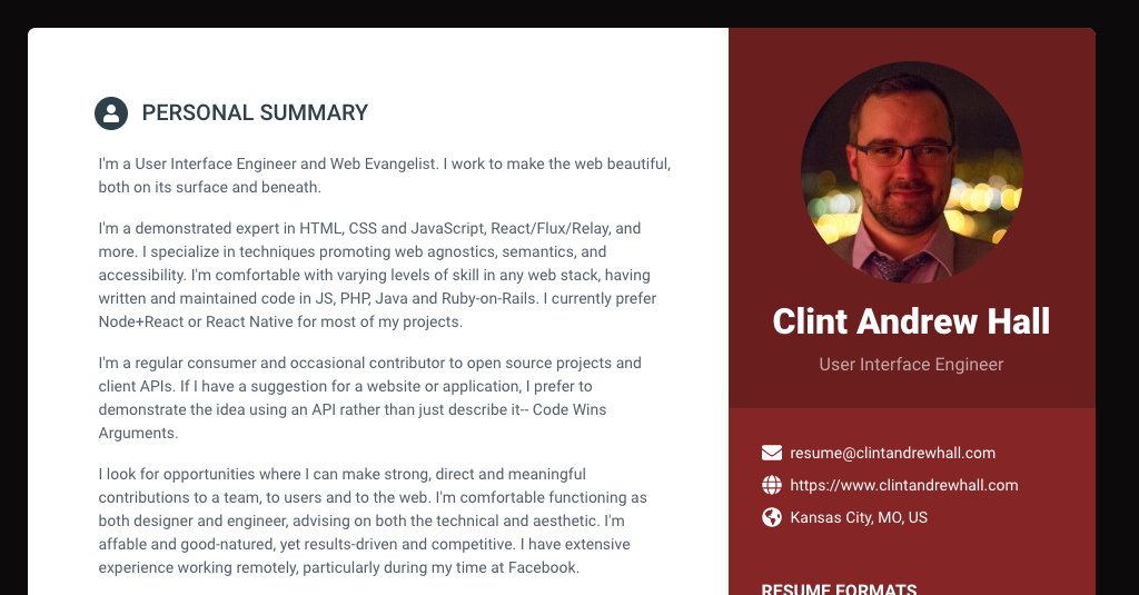 Clint Andrew Hall - Resume